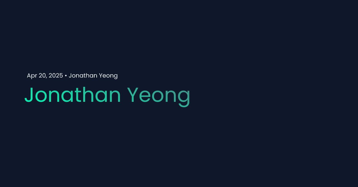 Jonathan Yeong
